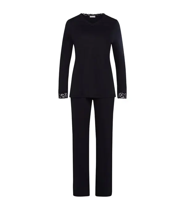 Hanro Cotton Moments Pyjama Set - Black