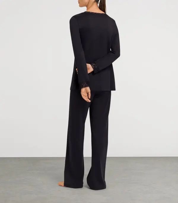 Hanro Cotton Moments Pyjama Set - Black