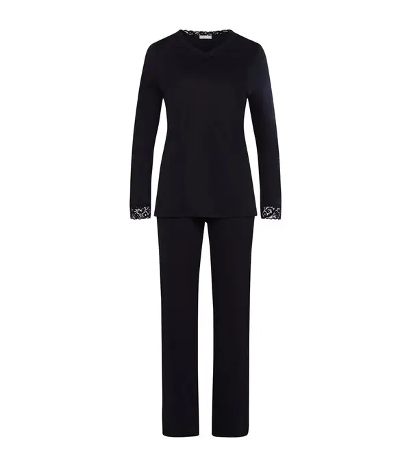 Hanro Cotton Moments Pyjama Set - Black
