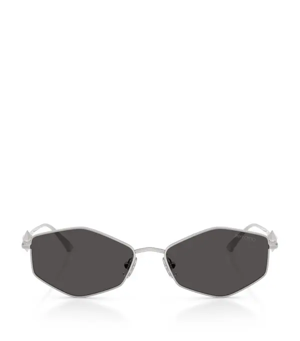 JIMMY CHOO Wire Hexagonal Zoey Sunglasses - Silver