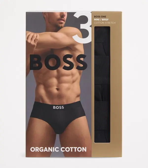 BOSS Stretch-cotton Logo Briefs
