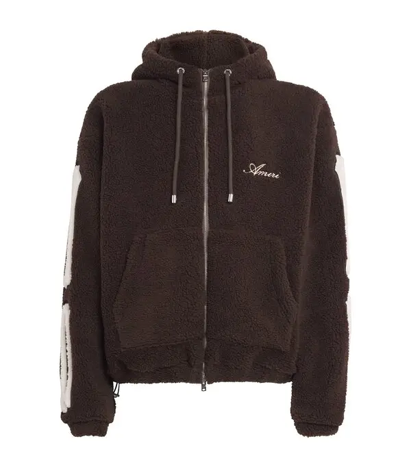 Amiri Fleece Bones Hooded Jacket