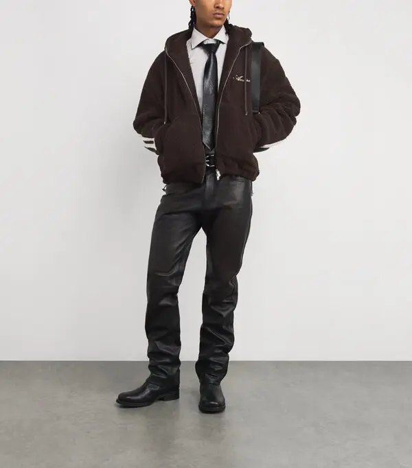 Amiri Fleece Bones Hooded Jacket