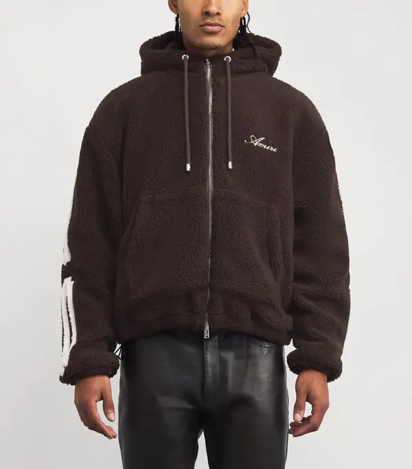 Amiri Fleece Bones Hooded Jacket