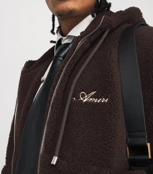 Amiri Fleece Bones Hooded Jacket