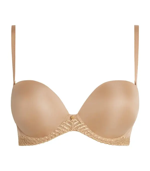 AUBADE Sheer Emotion Plunge Bandeau Bra - Beige