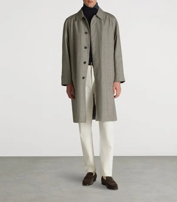 Dunhill Cotton-silk Raglan Sleeve Overcoat