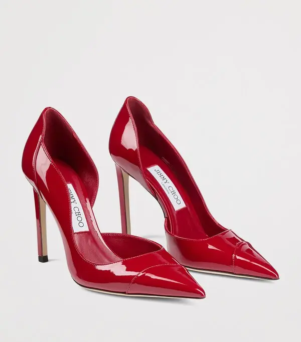 JIMMY CHOO Brigitte 100 Patent Leather Pumps - Red