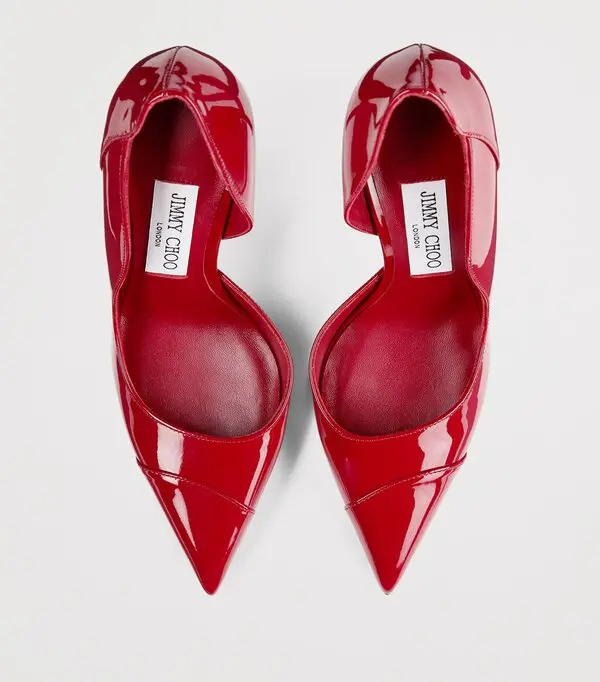 JIMMY CHOO Brigitte 100 Patent Leather Pumps - Red