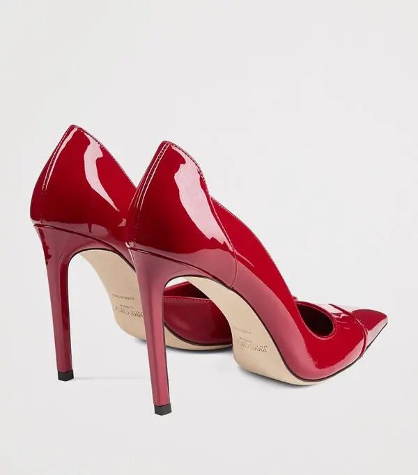 JIMMY CHOO Brigitte 100 Patent Leather Pumps - Red