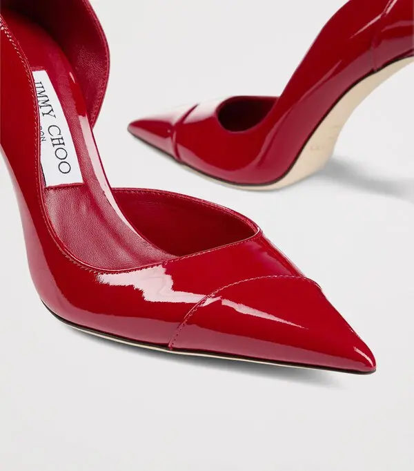 JIMMY CHOO Brigitte 100 Patent Leather Pumps - Red
