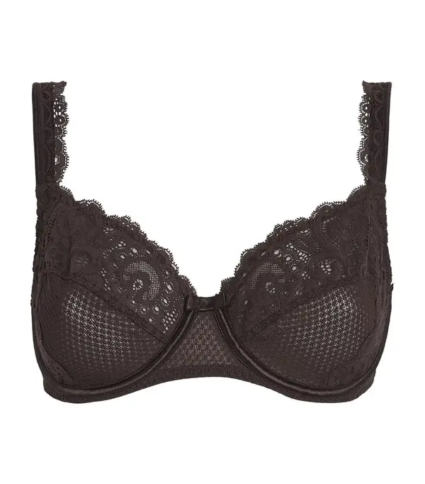 Maison Lejaby Lace Gaby Underwired Bra - Brown