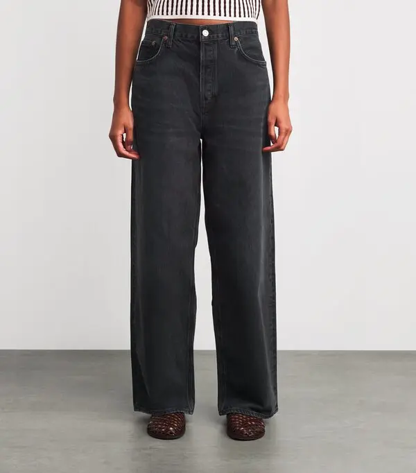 AGOLDE The Low-slung Baggy Jeans - Black