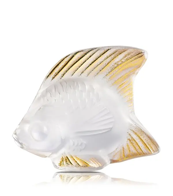 Lalique Crystal Fish Sculpture - Clear