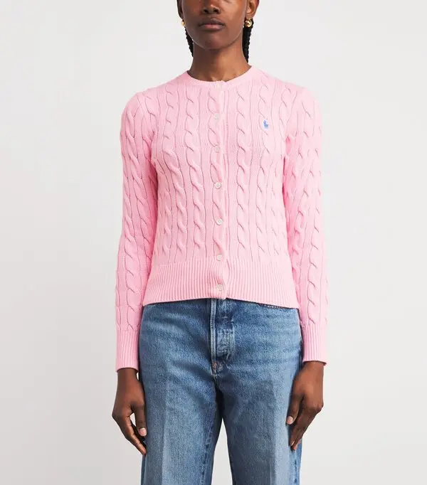 Polo Ralph Lauren Cotton Cable-knit Cardigan - Pink