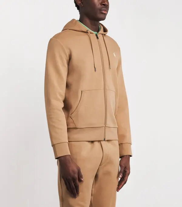 Polo Ralph Lauren Tech Knit Zip-up Hoodie - Brown