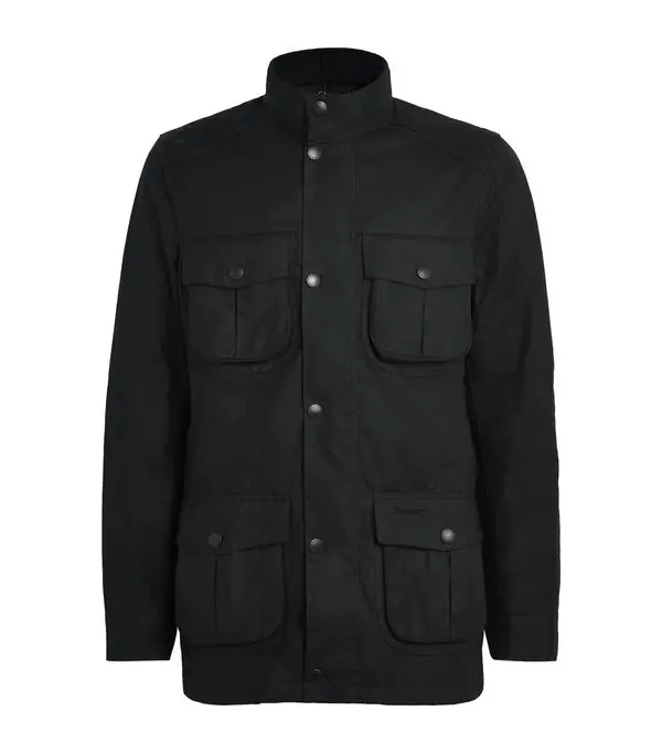 Barbour Cotton Waxed Jacket - Black