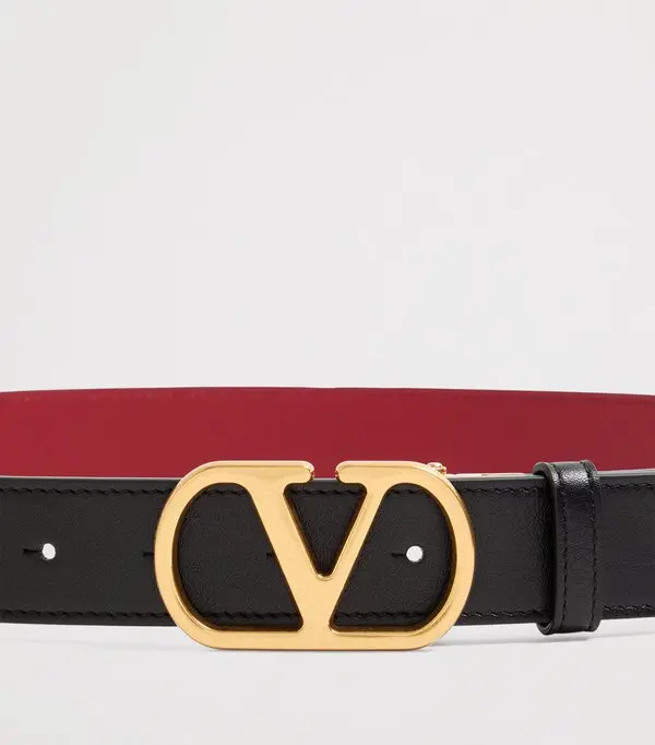 Valentino Garavani Reversible Vlogo Signature Belt - Black