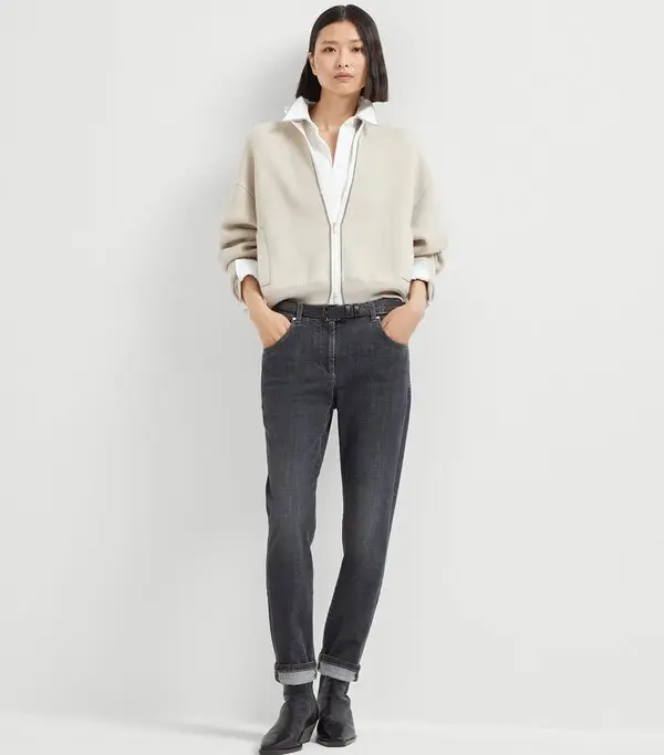 Brunello Cucinelli Stretch-cotton Poplin Monili Shirt - White