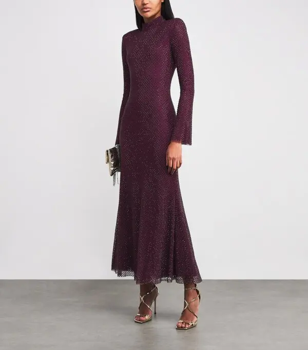 burgundy embellished maxi dress Bella and Bloom Boutique main image 0
