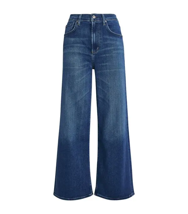 Citizens Of Humanity Cropped Lyra Wide-leg Jeans - Blue