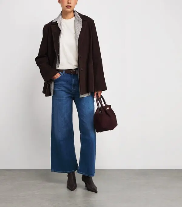 Citizens Of Humanity Cropped Lyra Wide-leg Jeans - Blue