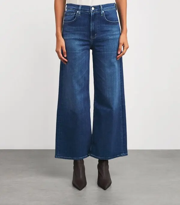 Citizens Of Humanity Cropped Lyra Wide-leg Jeans - Blue