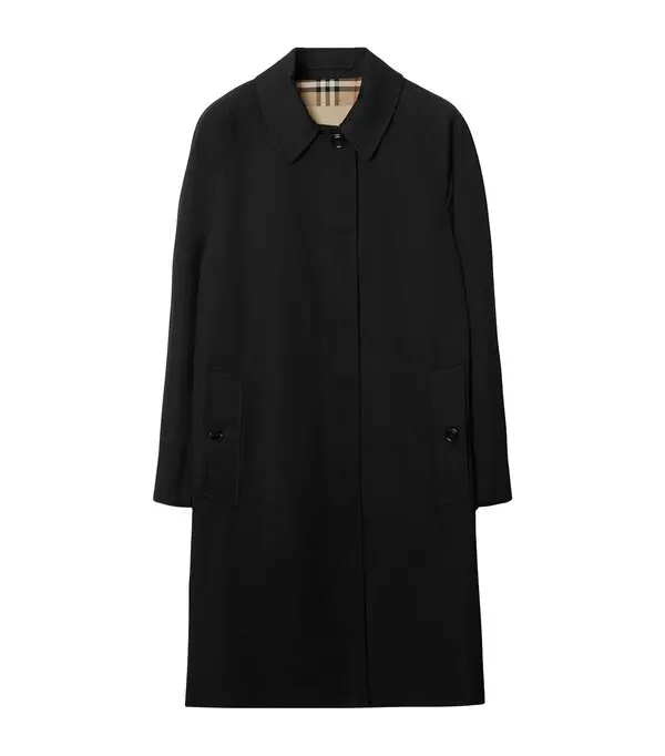 Burberry Gabardine Camden Car Coat - Black