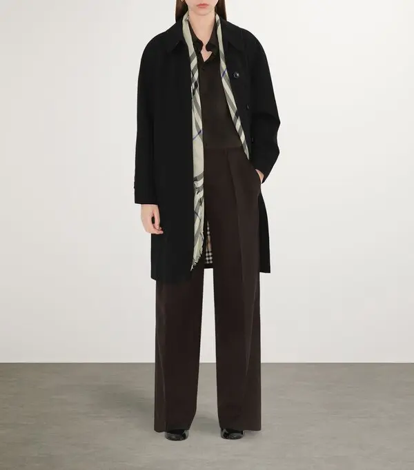 Burberry Gabardine Camden Car Coat - Black