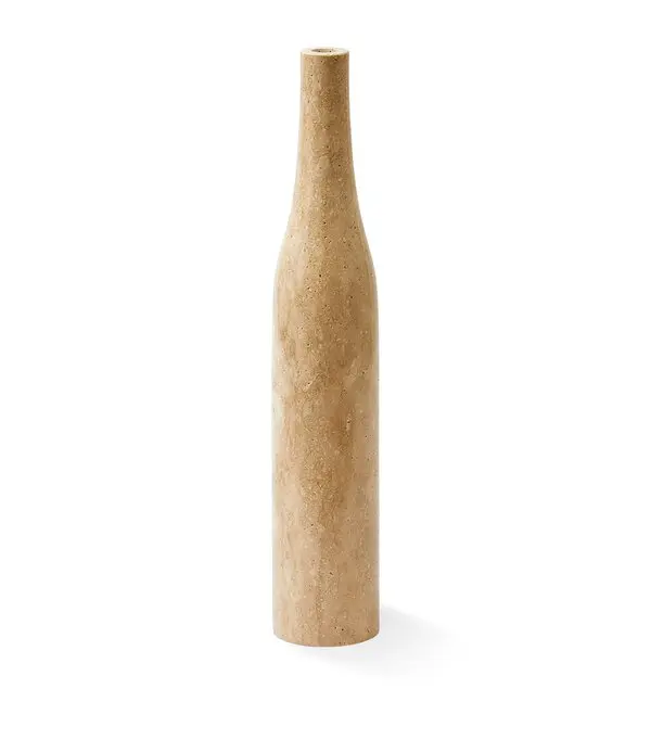 POLSPOTTEN Marble Heritage Bottle Candle Holder - Beige