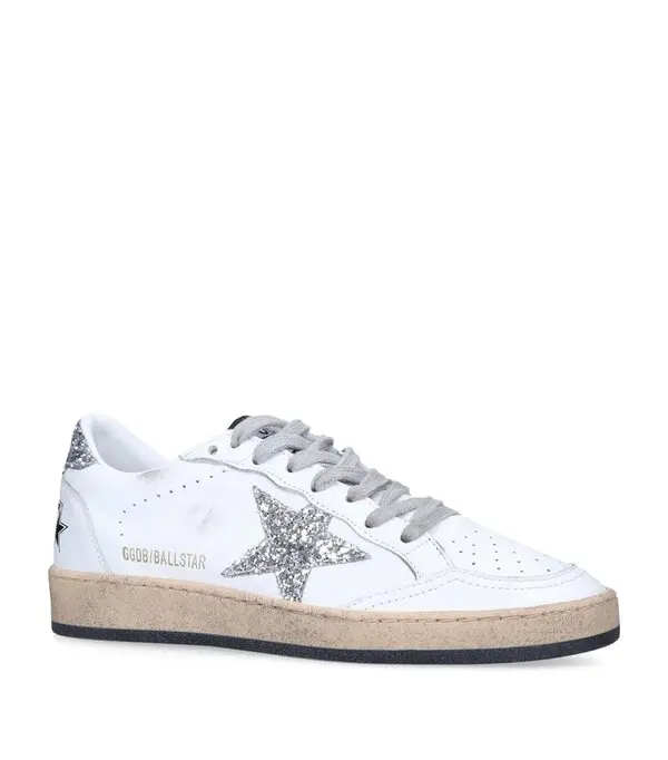 GOLDEN GOOSE Leather Ball Star Sneakers - White
