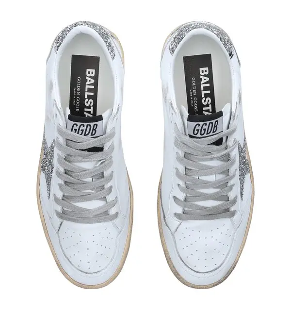 GOLDEN GOOSE Leather Ball Star Sneakers - White