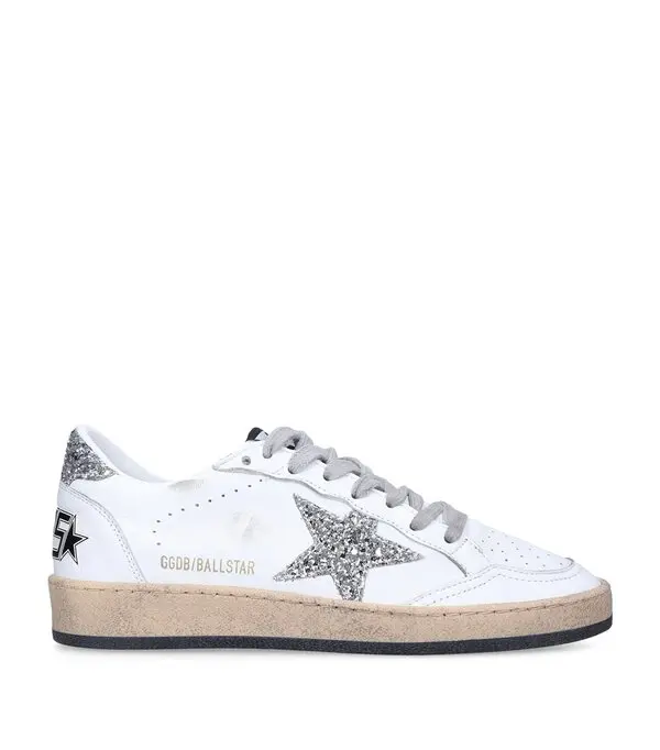 GOLDEN GOOSE Leather Ball Star Sneakers - White