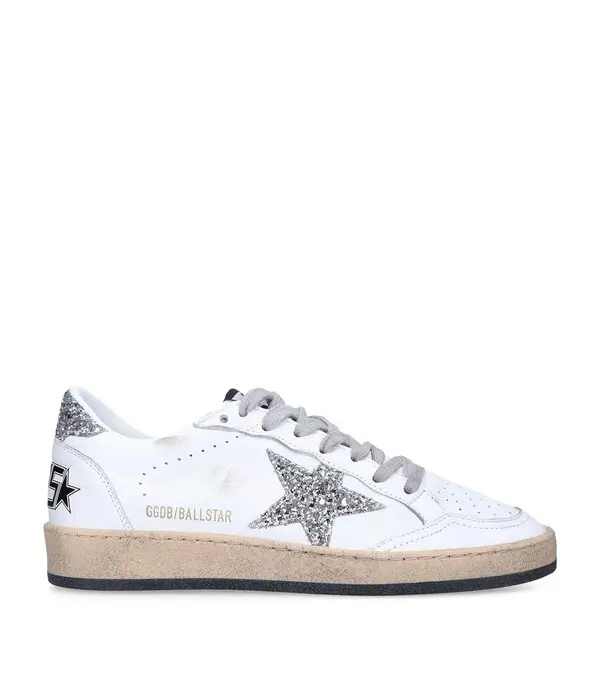 GOLDEN GOOSE Leather Ball Star Sneakers - White