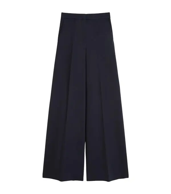 Max Mara Jersey Wide-leg Trousers - Blue