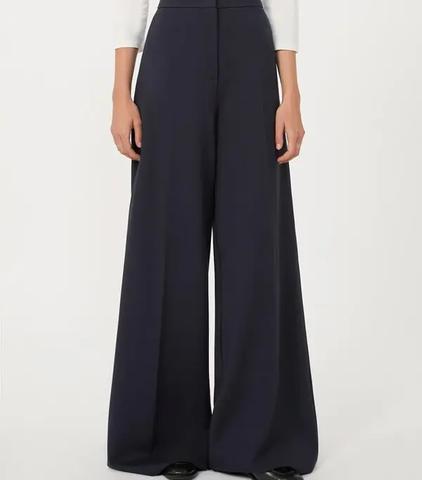 Max Mara Jersey Wide-leg Trousers - Blue