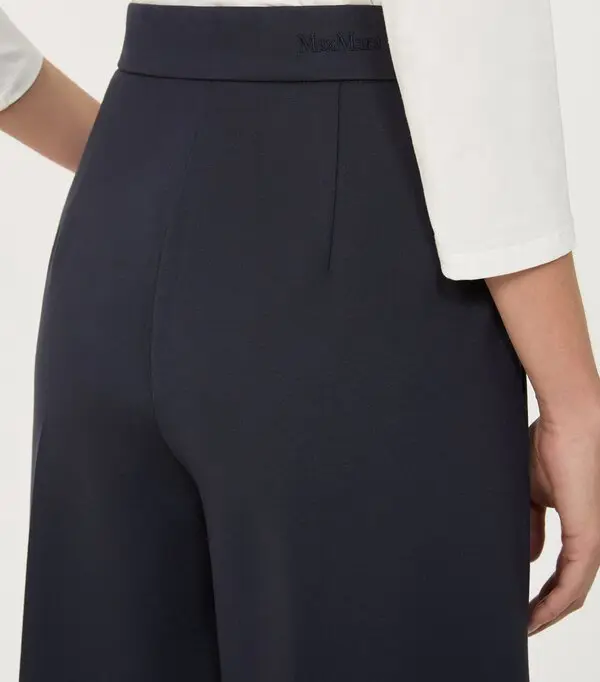Max Mara Jersey Wide-leg Trousers - Blue