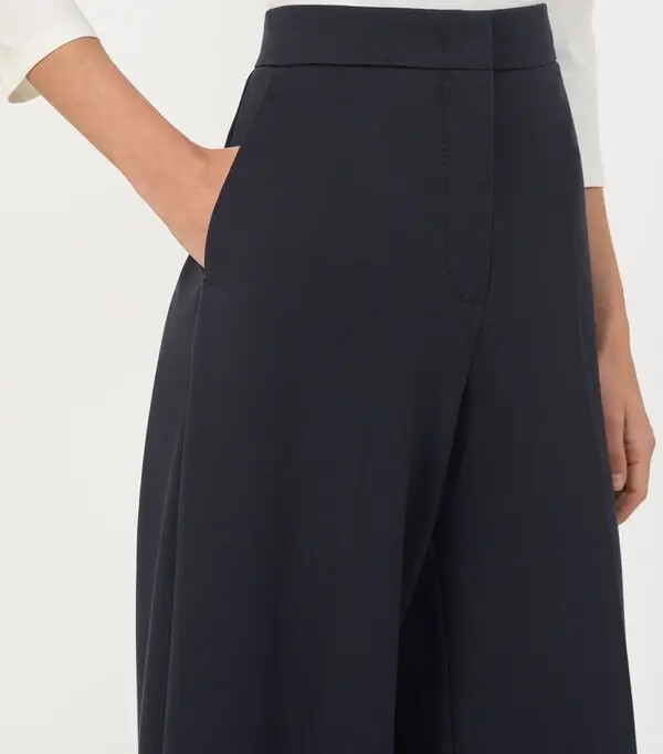 Max Mara Jersey Wide-leg Trousers - Blue