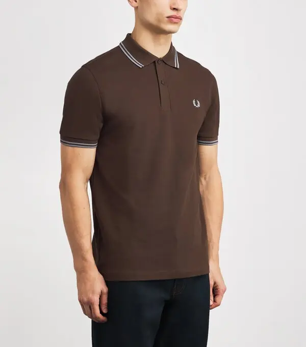 Fred Perry Twin Tipped Polo Shirt - Brown