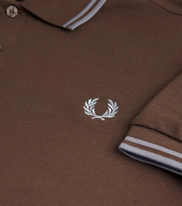 Fred Perry Twin Tipped Polo Shirt - Brown