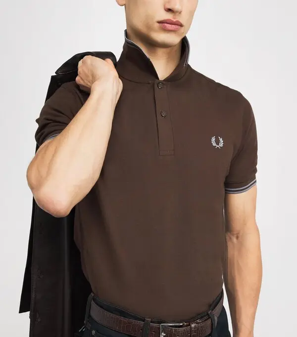 Fred Perry Twin Tipped Polo Shirt - Brown
