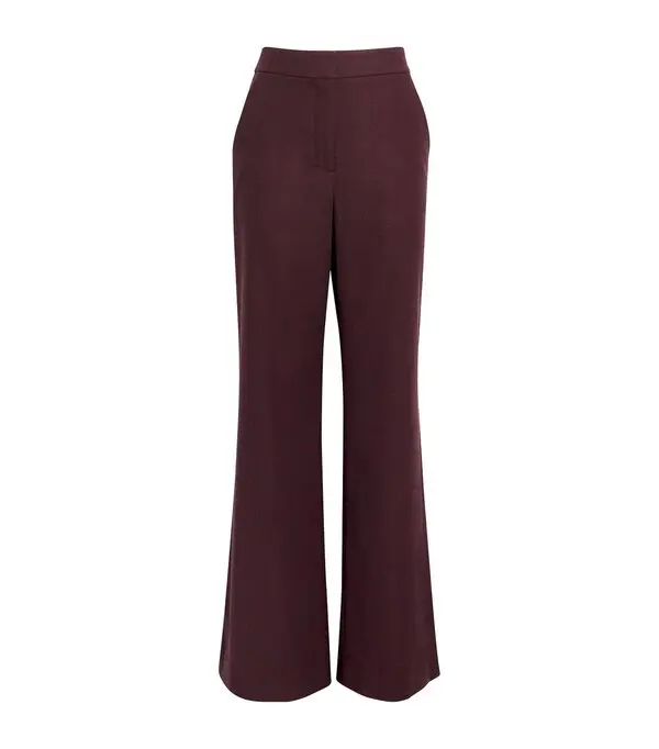 Veronica Beard Tonelli Wide-leg Trousers - Burgundy