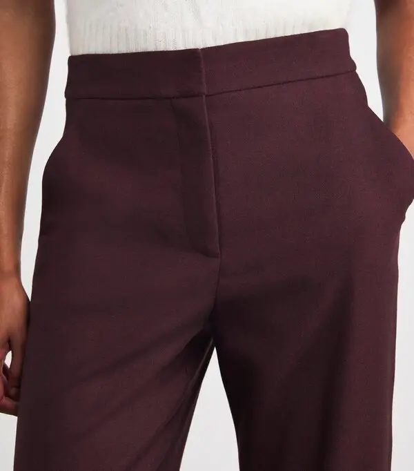 Veronica Beard Tonelli Wide-leg Trousers - Burgundy