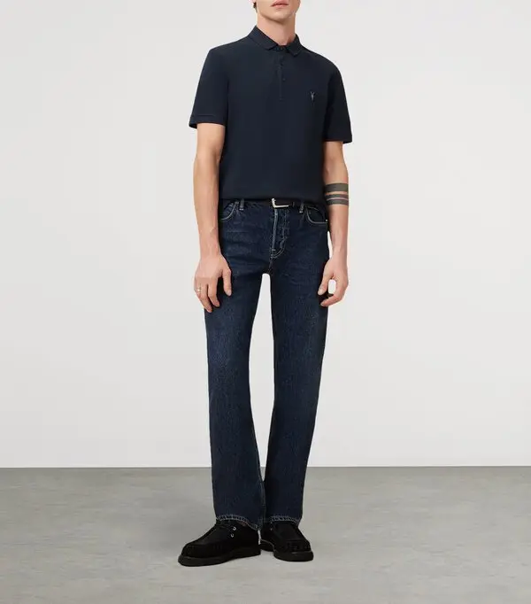 ALLSAINTS Organic Cotton Reform Polo Shirt - Blue