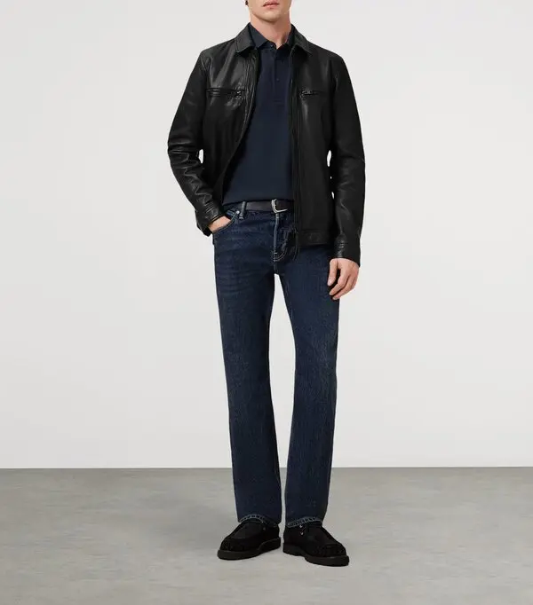 ALLSAINTS Organic Cotton Reform Polo Shirt - Blue