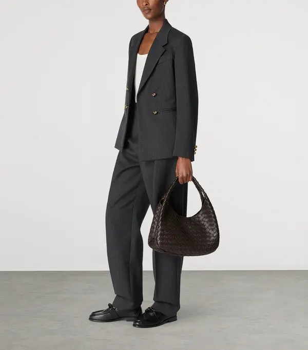 Bottega Veneta Medium Leather Campana Shoulder Bag - Brown