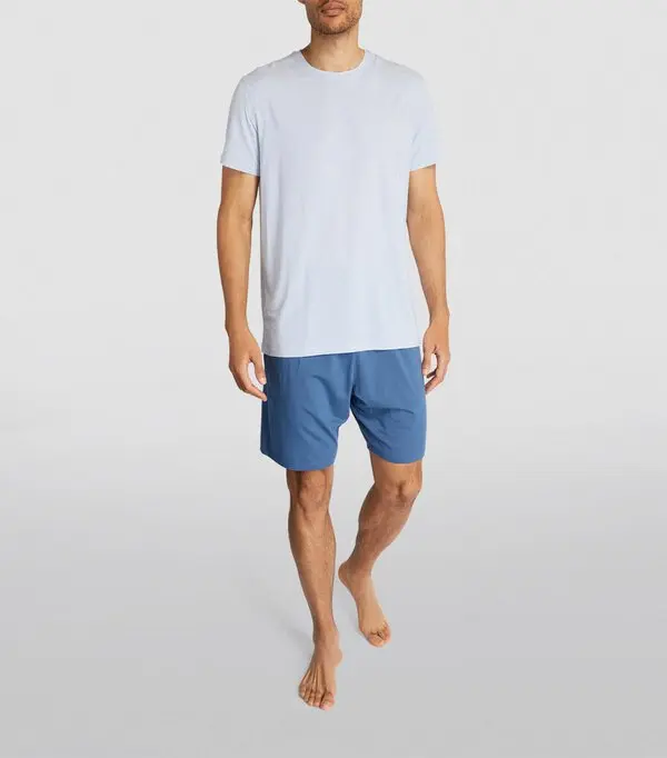 Derek Rose Modal Micro T-shirt - Blue