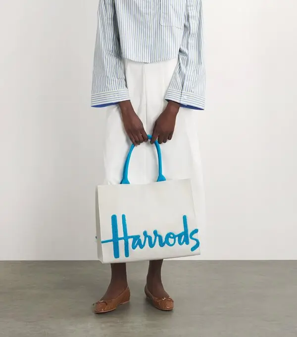 Harrods Cotton Logo Tote Bag