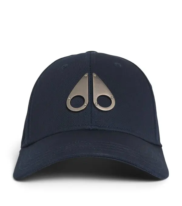 Moose Knuckles Cotton Baseball Cap - Navy
