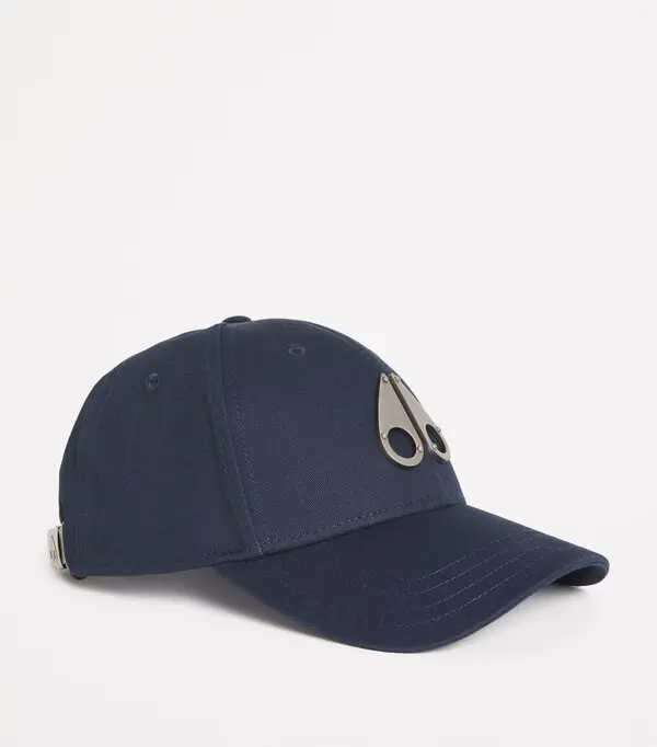 Moose Knuckles Cotton Baseball Cap - Navy